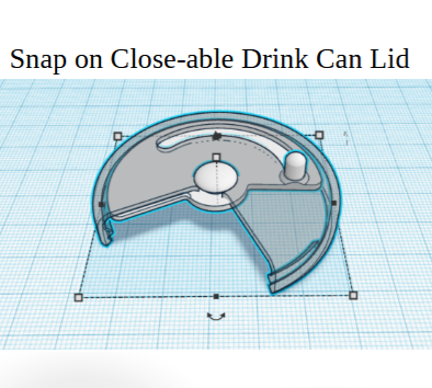 🍹 Snap on 12 oz Drink Can Lid - Closable・Free STL File for 3D printing ...