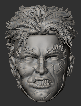 🦸 INVINCIBLE GRIT TEETH NO LENSE BATTLE DAMAGE HEAD ACTION FIGURE・ STL ...