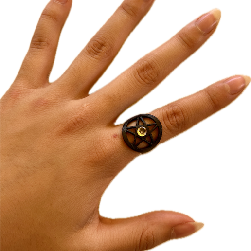 💍 Penta ring・Free STL File for 3D printing・Cults