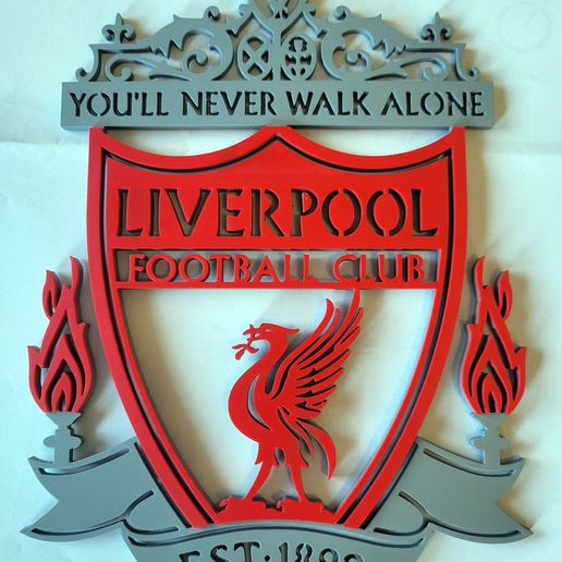 STL file Liverpool large wall logo 🏈 (3MF)・3D print model to download・Cults
