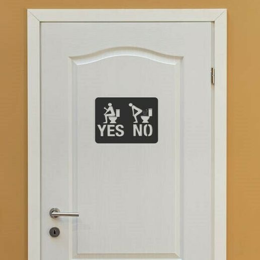 🚽 FUNNY TOILET SIGN・ STL File for 3D printing and CNC machining - Laser ...