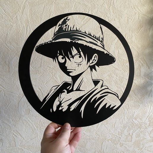 Fichier DXF Monkey D. Luffy - One Piece - Silhouette 2D 🐒 (SVG)・Plan ...