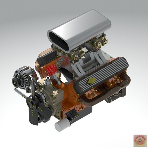 🐏 DODGE MOPAR 440 MAGNUM TUNNEL RAM - ENGINE・ STL File for 3D printing ...