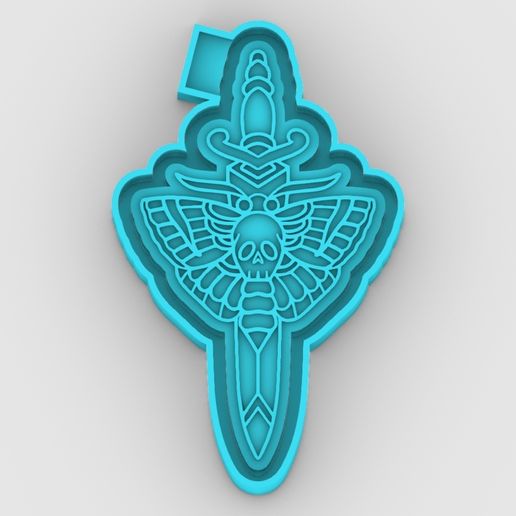 arquivo STL cicada knife - freshie mold - STL for silicone mold 🔪 ...