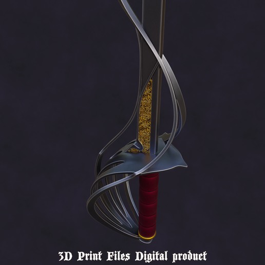 🔫 Fantasy Wyll Harmonic Dueller Rapier Baldrus Gate 3・ 3D File for 3D ...