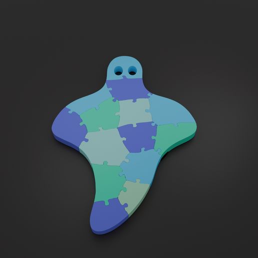 🧩 Jigsaw Puzzle Ghost・ STL File for 3D printing・Cults