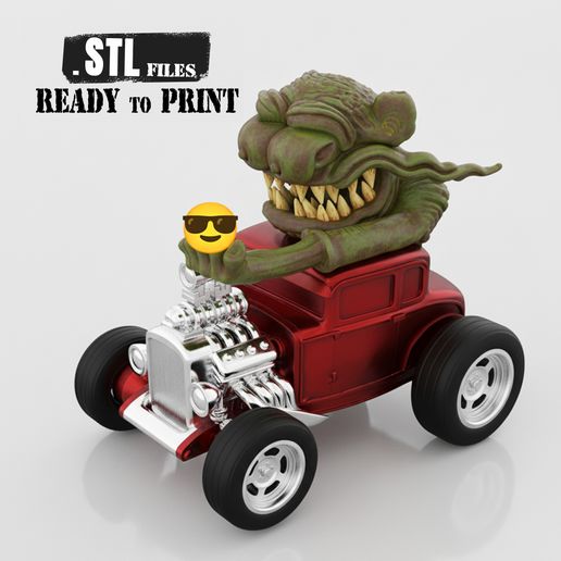 👹 Greaser Monster Hot Rod High-Detail 3DPrint Ready File・ 3D File for ...