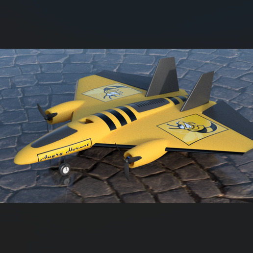 😡 The Angry Hornet "Test Pieces" (600mm Differential Thrust Flying Wing ...