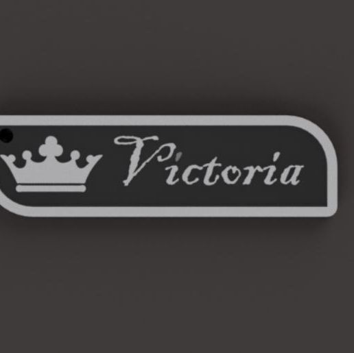 🔑 Victoria Key chain・ STL File for ・Cults