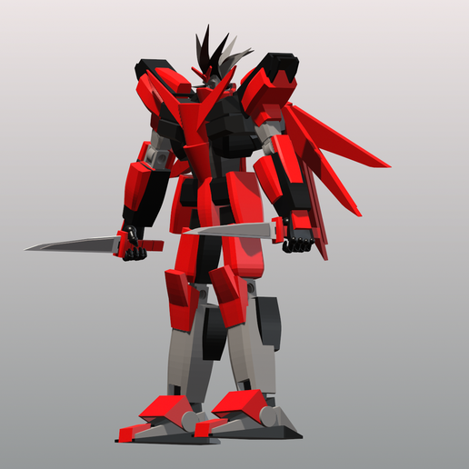 🤖 Low Poly Anime Robot thief G005 articulated・ STL File for 3D printing ...