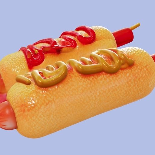 🥵 Two Korean Hot Dogs・ 3D File for 3D printing・Cults