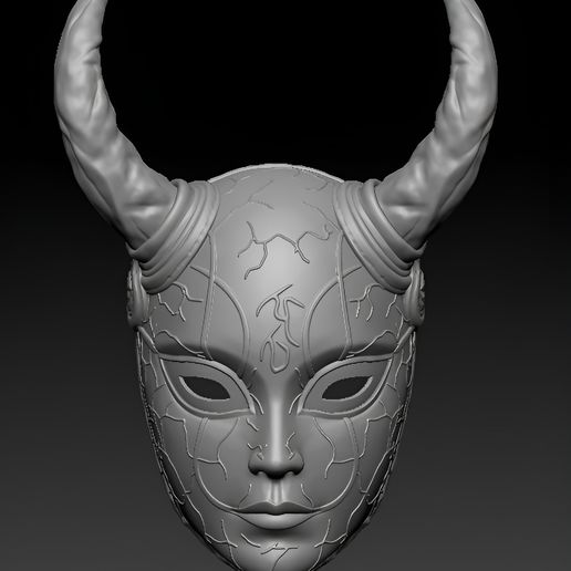 🗡️ 3D Printable STL Hannya Breathe Taker Oni Mask – Samurai Oni Demon ...