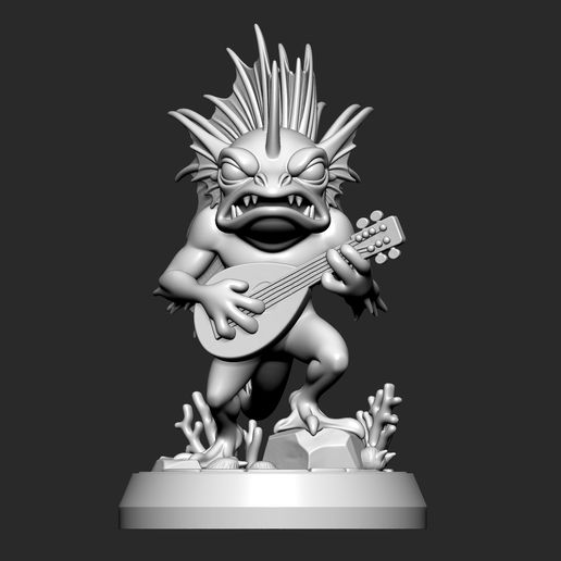 🆓 Murloc Bard - Mrglodious Strummer・Free STL File for 3D printing・Cults