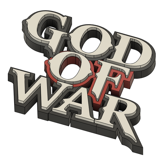 🪞 GOD OF WAR - LEDSIGN・Free STL File for 3D printing・Cults