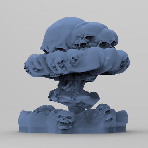 💀 Skull Atom Explosion・Free STL File for ・Cults