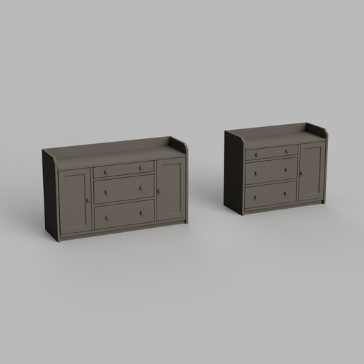 STL file 1/12 Scale Miniature Sideboard STL Set for Dollhouses and ...