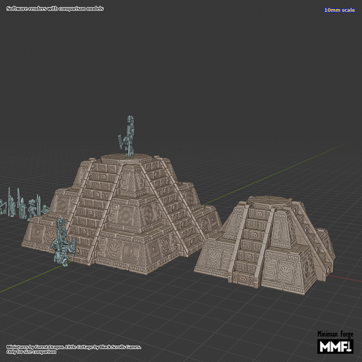 🕍 Reptilians - Big Ziggurat - 10mm・ 3D File for 3D printing・Cults
