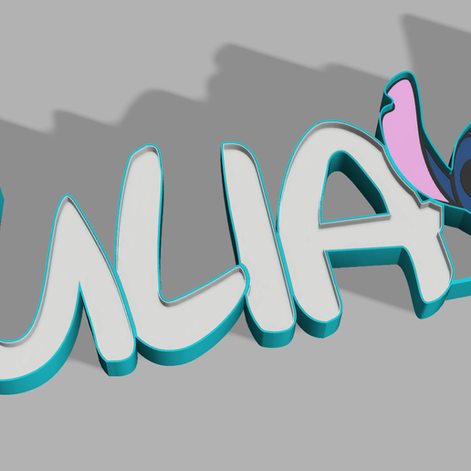 Archivo STL Nombre Julia STITCH 🪞 ・Plan de impresión en 3D para ...
