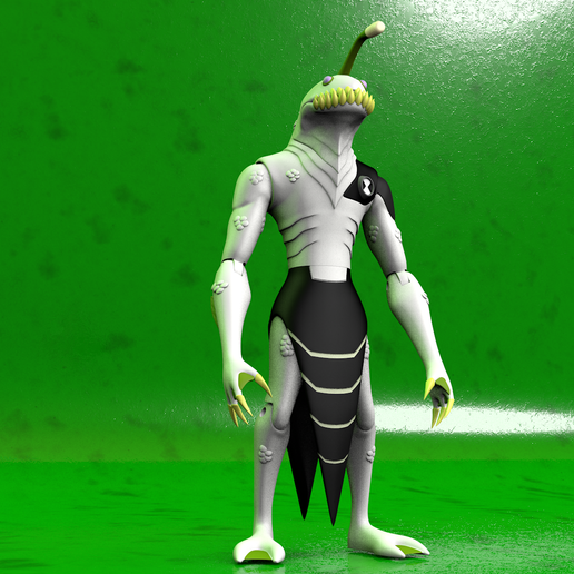 🦸 Ben 10 Classic - Ripjaws 3d Action Figure Model・ 3D File for 3D ...