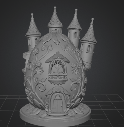 Fantasy Egg Castle House - STL File 3D Printable - Cults3D 3D Model | 3Drop