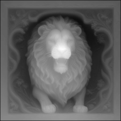 🦁 AI Lion jpeg to grey-scale depthmap stl・Free STL File for 3D printing ...