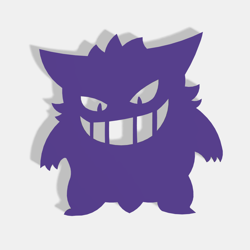 🎨 Gengar Wall Art Figure 1 || Gengar Wall Art Figure 1・ STL File for 3D ...
