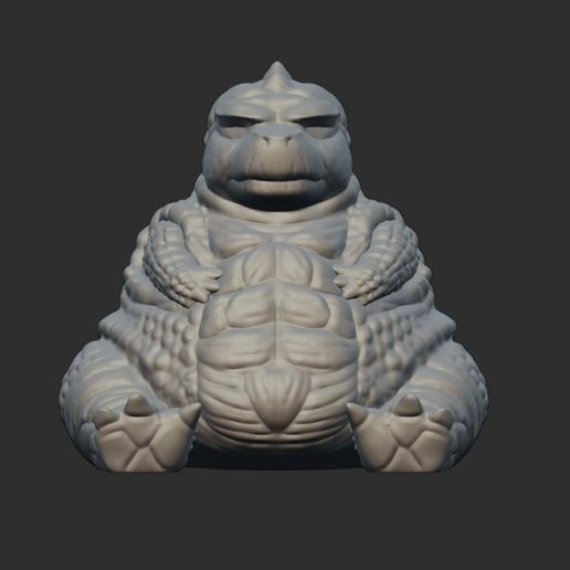 👹 Godzilla Chubby・ STL File for ・Cults