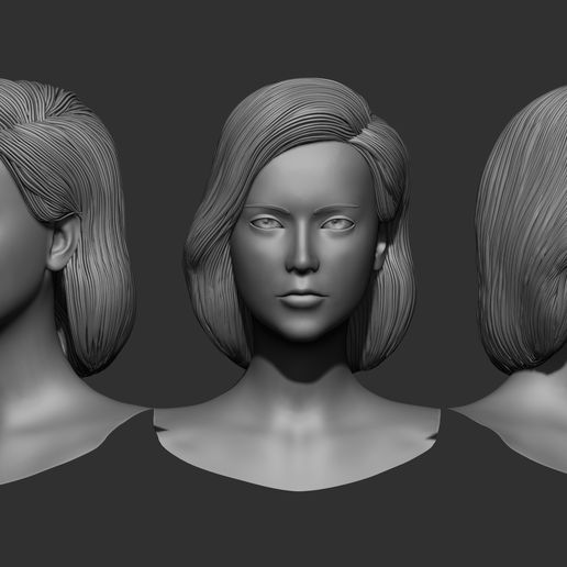 ♀️ 28 Female hair・ 3D File for 3D printing・Cults