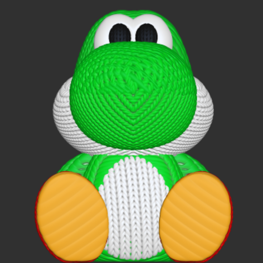 🎨 Knitted Yoshi - Fan art・ STL File for 3D printing・Cults