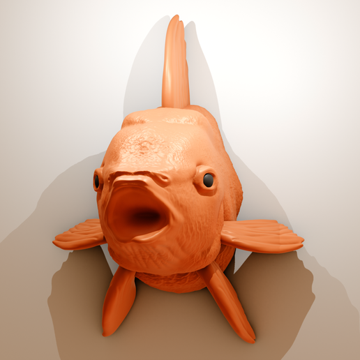 STL file gold fish wall mount mouth open stl 🐠 ・3D printable model to ...
