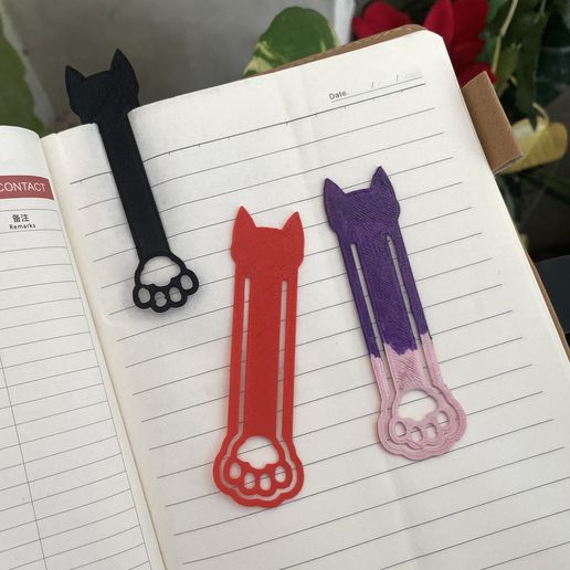 🐱 Cat Paw bookmark・ STL File for 3D printing・Cults