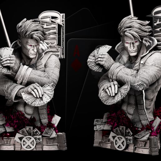 👤 Wicked Marvel Gambit Bust: Tested and ready for 3d printing・ 3D File ...