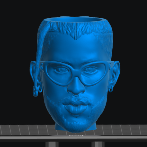 🎭 Bad Bunnyy Bad Bunnyy Bad Bunnyy Head Cup・ STL File for 3D printing・Cults