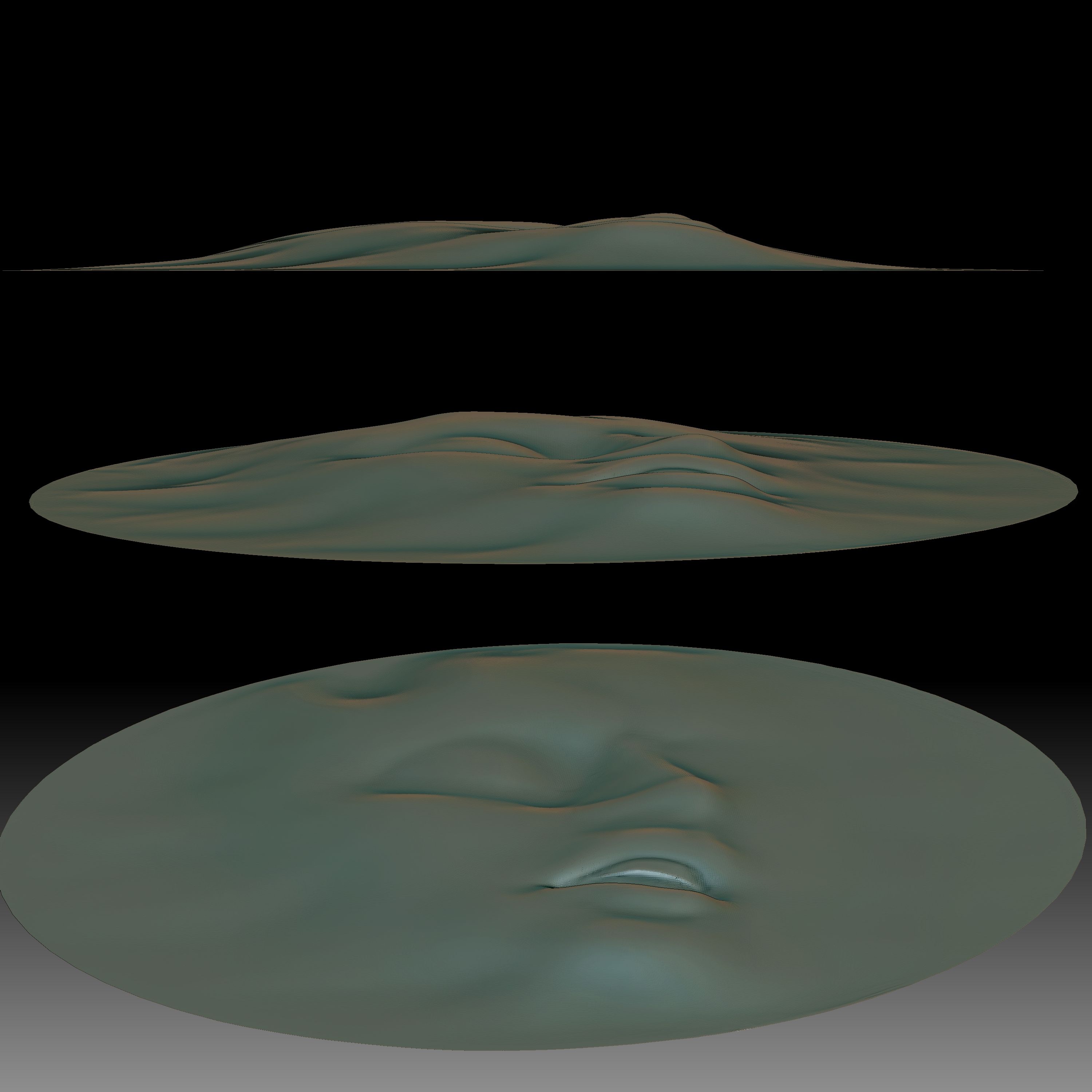 STL file Face decorative low relief for CNC router or 3D printer・3D ...