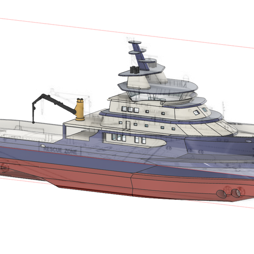 🐝 Bee Tug / Tug Tugboat Bateau RC・ OBJ File for 3D printing・Cults