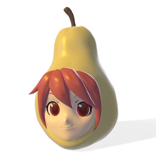 🍐 Kasane Teto Pear・ STL File for 3D printing・Cults