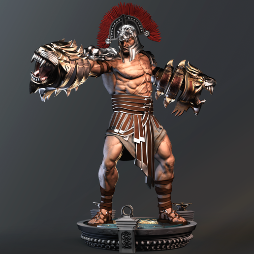 🎮 Hercules God Of War STL 3D Print Statue・ 3D File for 3D printing・Cults