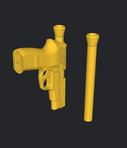 🔫 SNUFF INHALER SIG SAUER MINIATURE SNIFFER INHALATION TUBE SHAPED LIKE ...