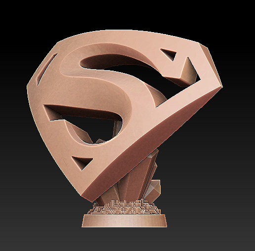 superman logo 3d