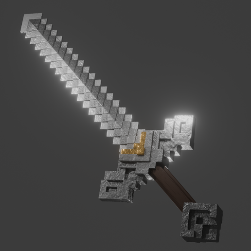 Minecraft Papercraft Stone Sword