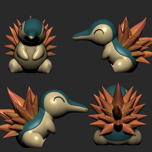 🐉 Pokemon - Cyndaquil with 2 poses・ STL File for 3D printing・Cults