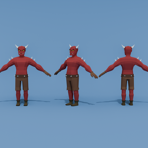 🖼️ low Poly Demons・ 3D File for ・Cults