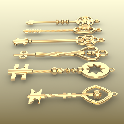 🔑 Fantasy Keys Printable - Collectible Set・Free STL File for 3D ...