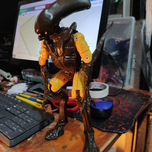 🎨 articulated figure alíen・ OBJ File for 3D printing・Cults