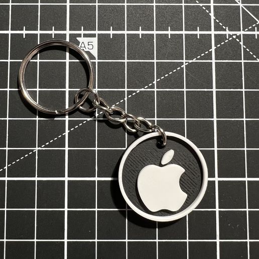 Файл 3MF Apple Logo Keychain - Color Swap Multicolor V1 🍎 ・Модель 3D ...