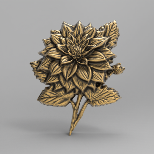 STL file dahila flower cnc 💐 (OBJ)・3D printing design to download・Cults