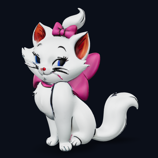 🐱 Disney's Marie Cat - Kitten Figurine from The Aristocats・ STL File ...