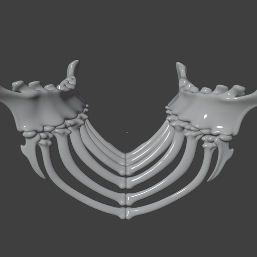 🦴 Bone Gorget・ STL File for 3D printing・Cults