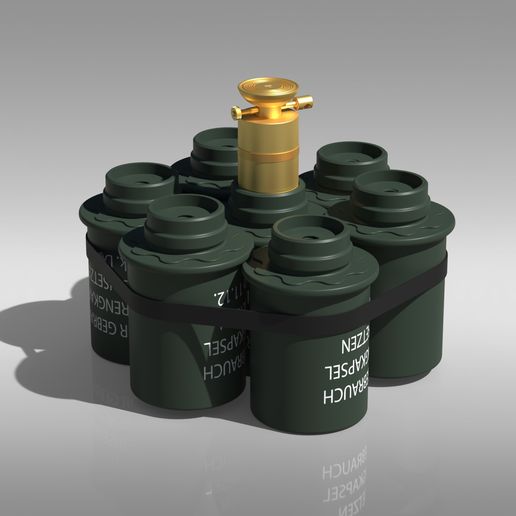 🔫 WW2 Stick Grenade Improvised Anti Personnel Mine・ STL File for 3D ...