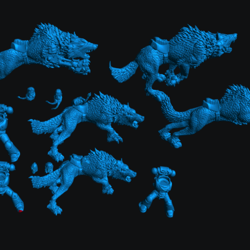 3D file Space wolves marine fenris thunderwolf cavalry 🛰 ・3D printer ...
